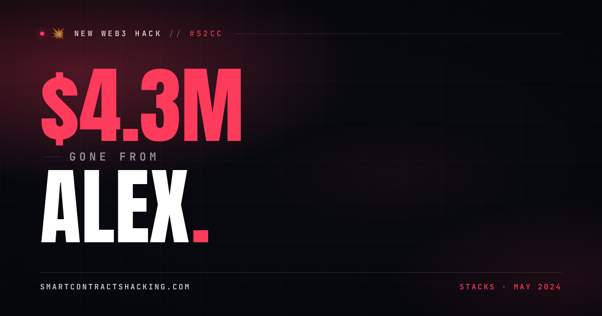 ALEX Hack (2024) - $4.3M Lost | Smart Contract Hacking