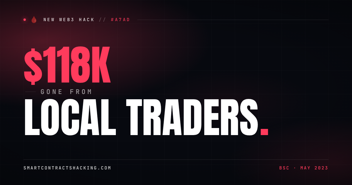 Local Traders Hack (2023) - $118K Lost | Smart Contract Hacking