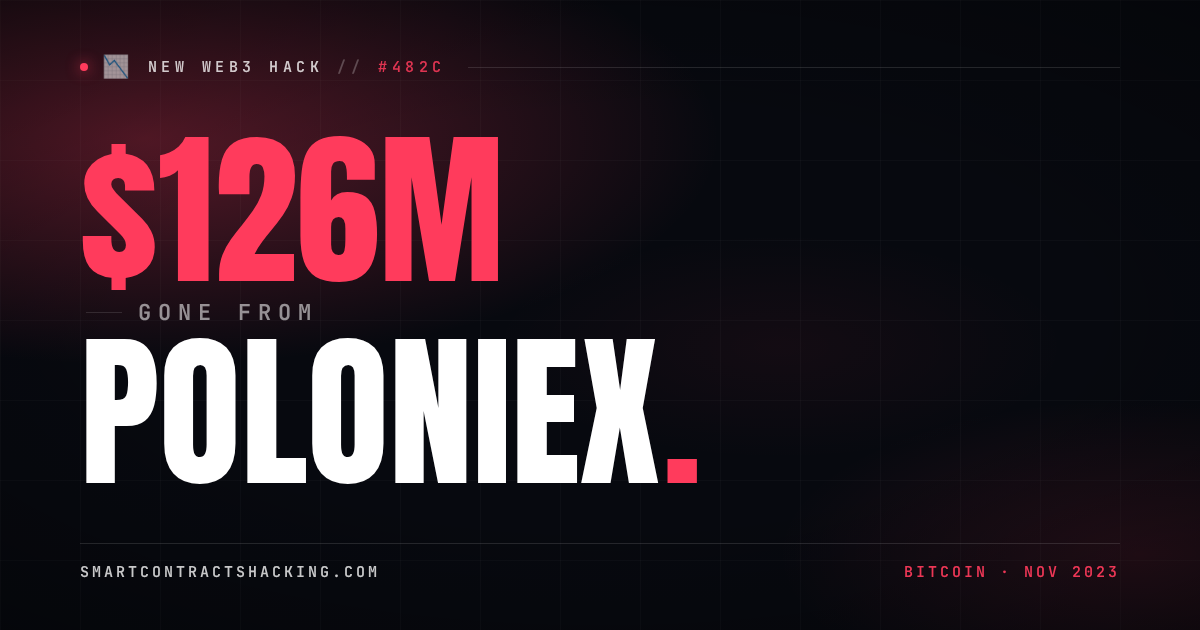 Poloniex Hack (2023) - $126M Lost | Smart Contract Hacking