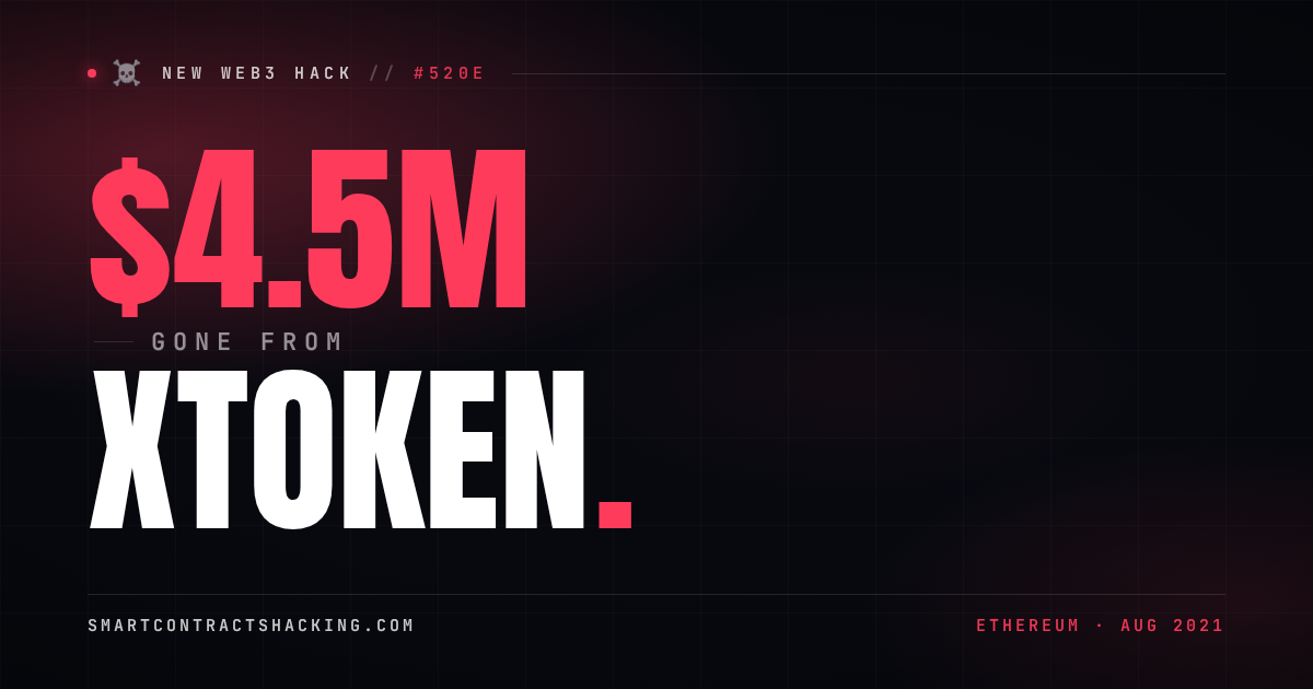 xToken Hack (2021) - $4.5M Lost | Smart Contract Hacking