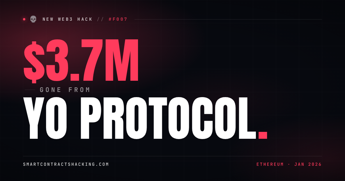 YO Protocol Hack (2026) - $3.7M Lost | Smart Contract Hacking